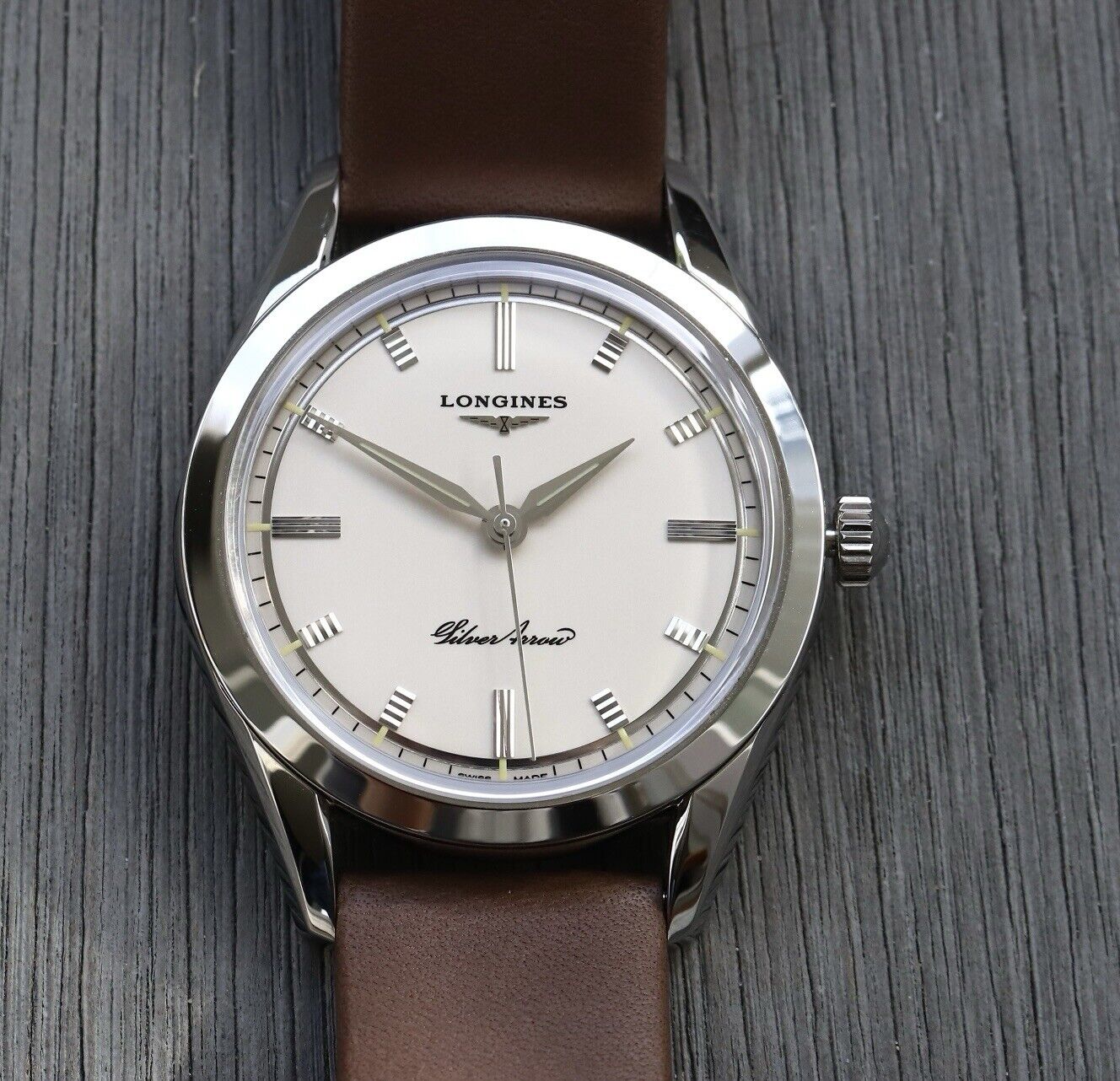Longines Heritage Classic Silver Arrow L2.834.4.72.2 - 2021 – Watch Vault Australia