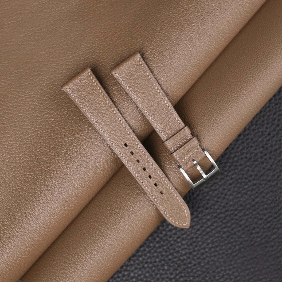 Light Brown Alran Chevre Sully Leather Strap WV by HANDDN – Watch Vault ...