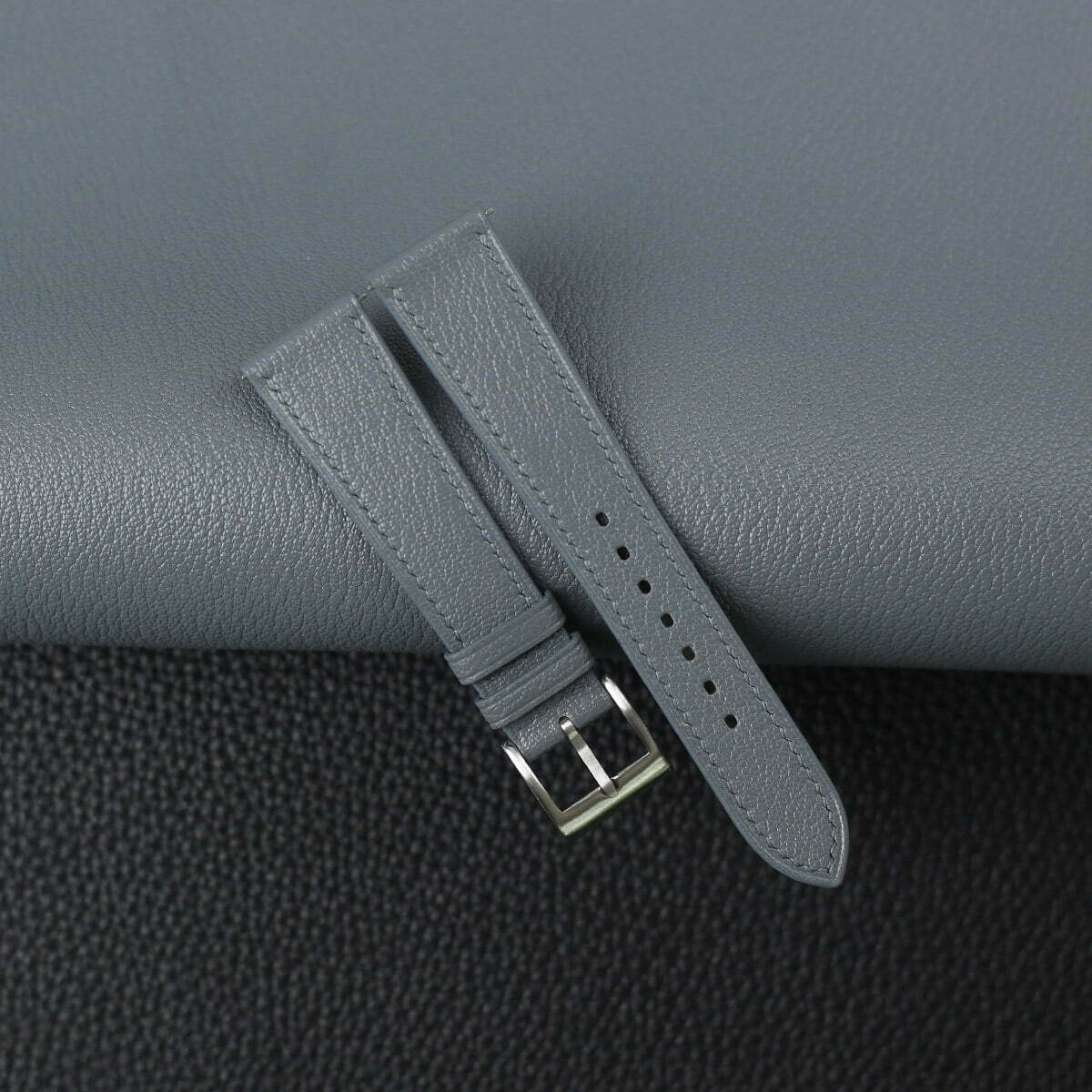 Steel Grey Alran Chevre Sully Leather Strap WV by HANDDN – Watch Vault ...