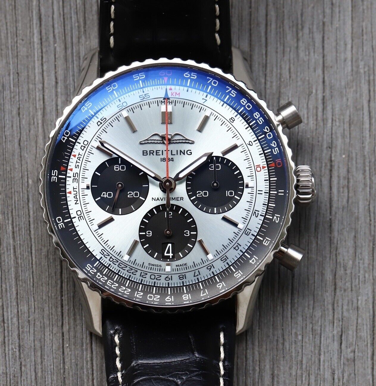 Breitling Navitimer B01 Chronograph Ice Blue Dial 43 AB0138241C1P1 - 2 ...