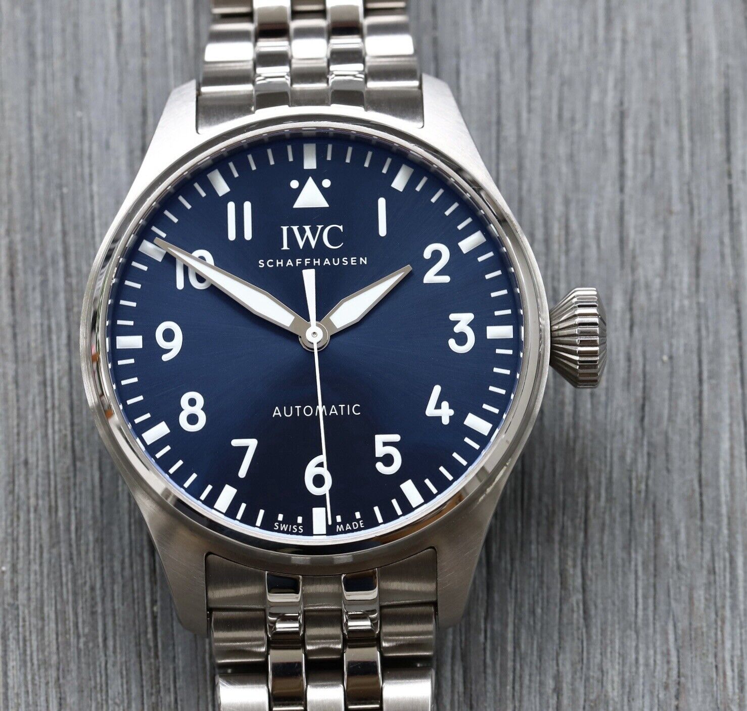 IWC Big Pilot Automatic Blue Dial 43mm Bracelet + Strap IW329304 - 202 ...