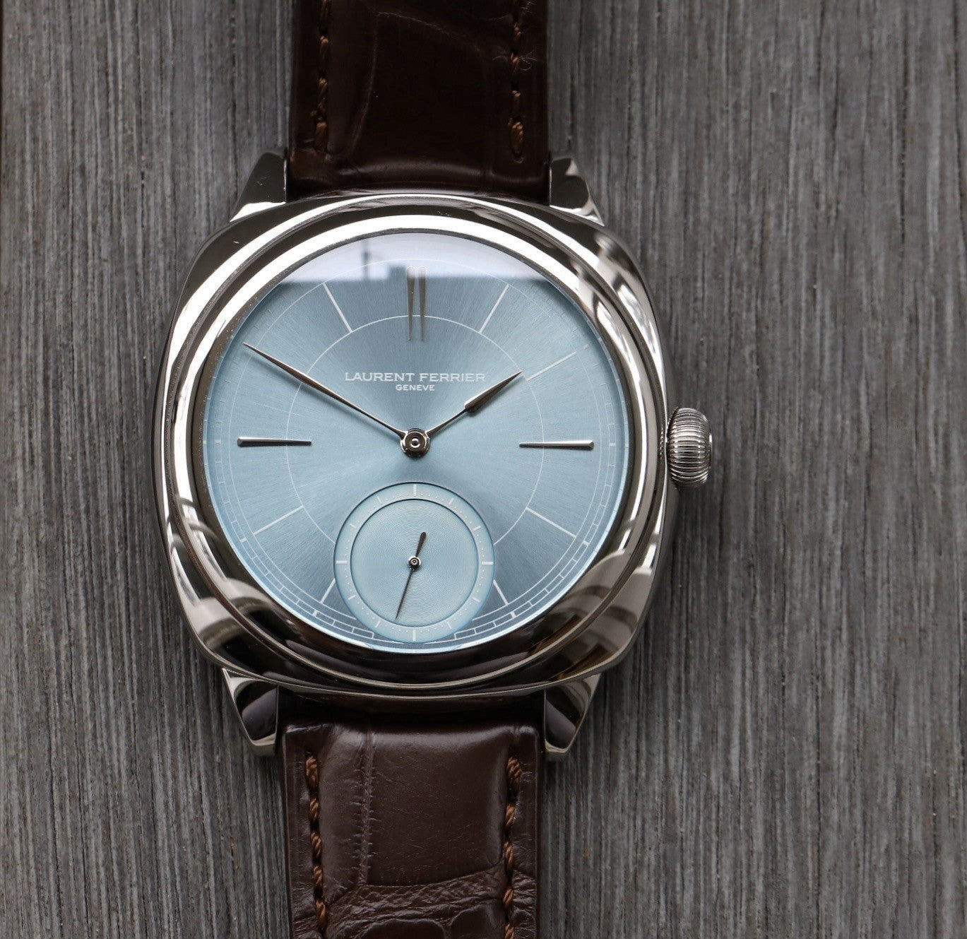 Laurent Ferrier Galet Square Micro Rotor Ice Blue Steel LCF013.AC.CG7 ...