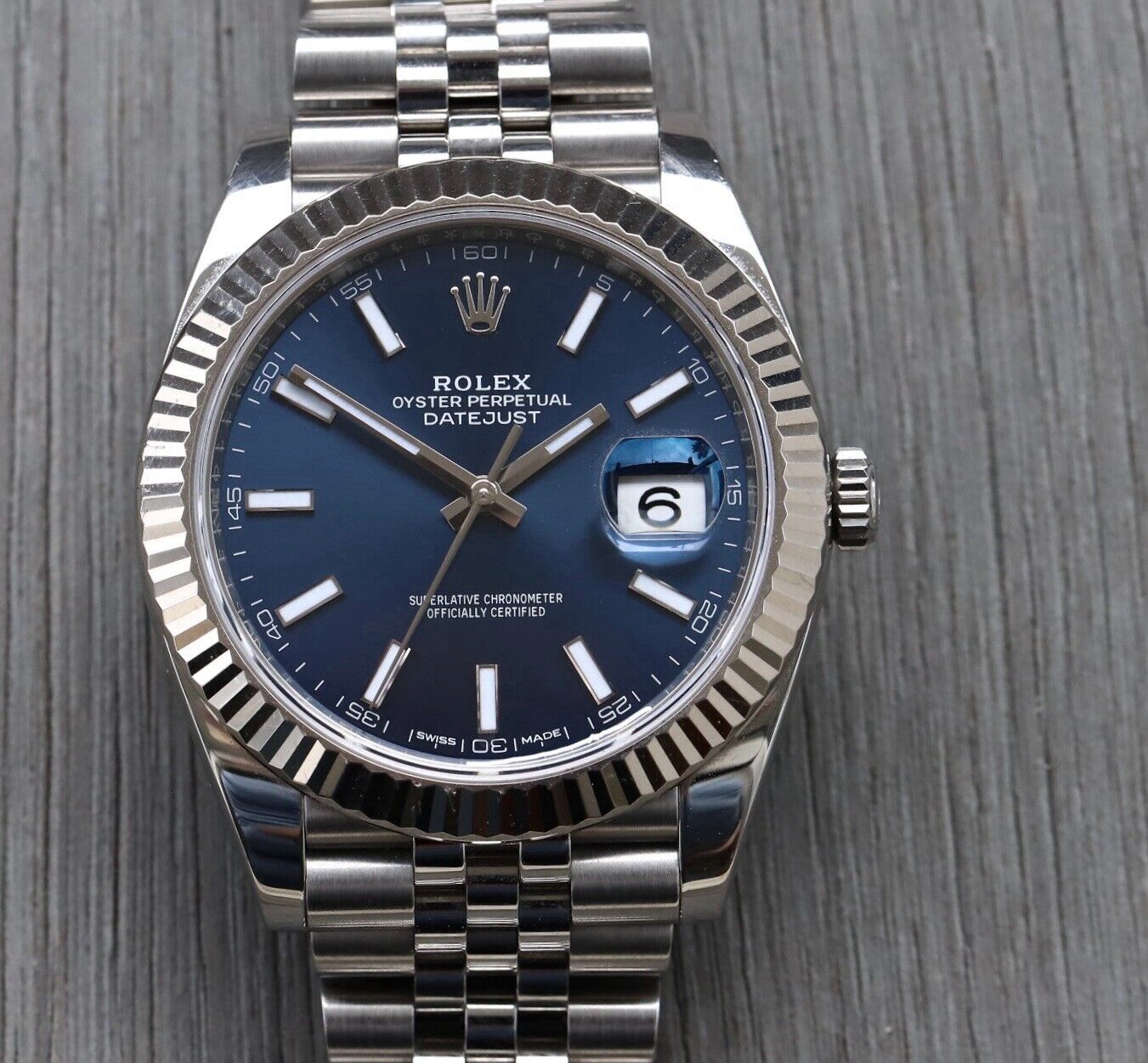 Rolex Datejust 41 DJ41 Blue Stick Jubilee 126334 - 2017 – Watch Vault ...