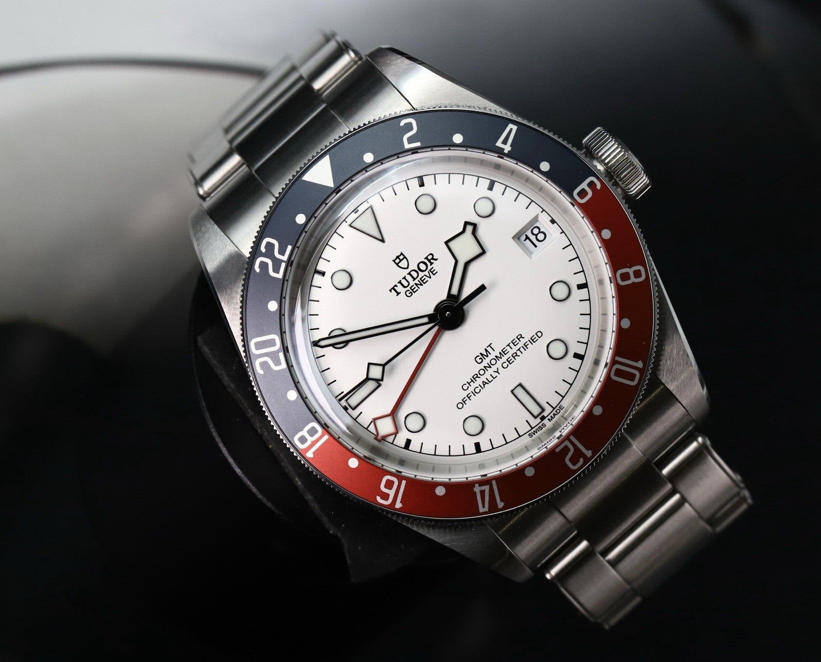 Tudor Heritage Black Bay GMT ‘Pepsi’ White Opaline Dial 41mm 79830RB ...