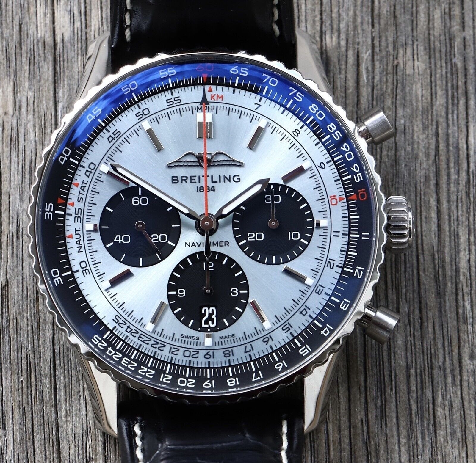 Breitling Navitimer B01 Chronograph Ice Blue Dial 43 AB0138241C1P1 - 2 ...