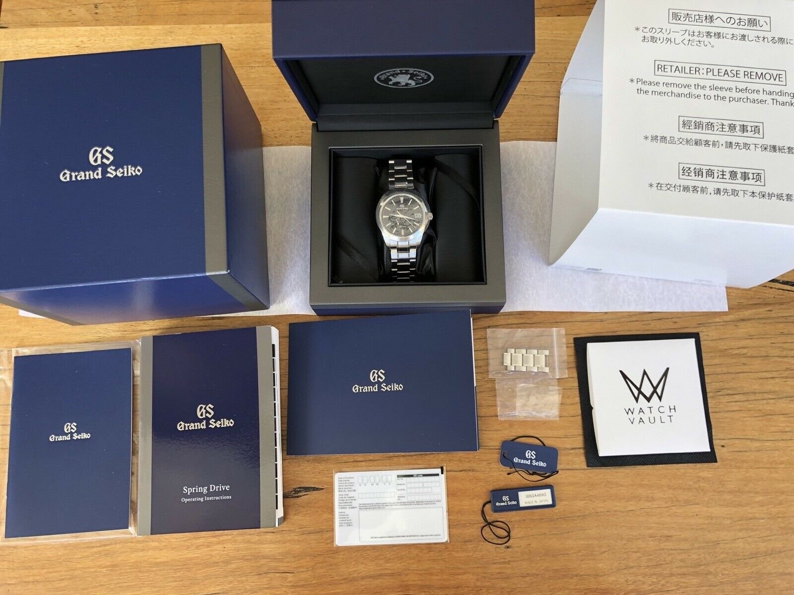 Grand Seiko Heritage Spring Drive SBGA469 Rock Dial Blue - 2021 – Watch ...