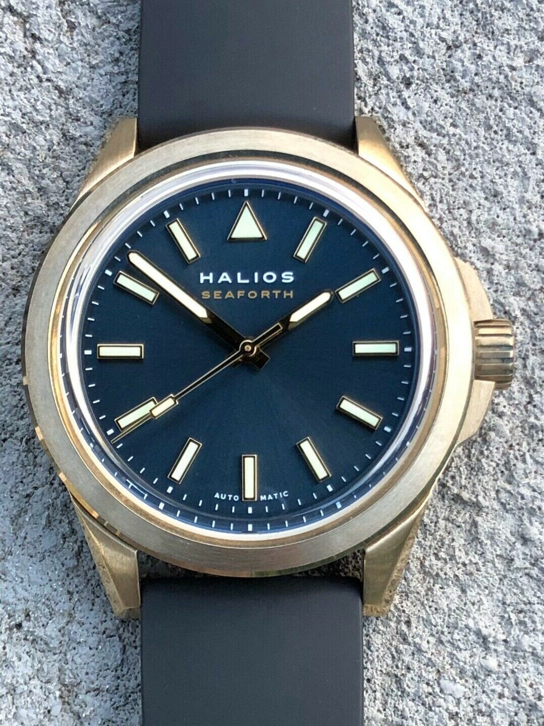 Halios Seaforth Bronze Blue Dial - 2019 – Watch Vault Australia
