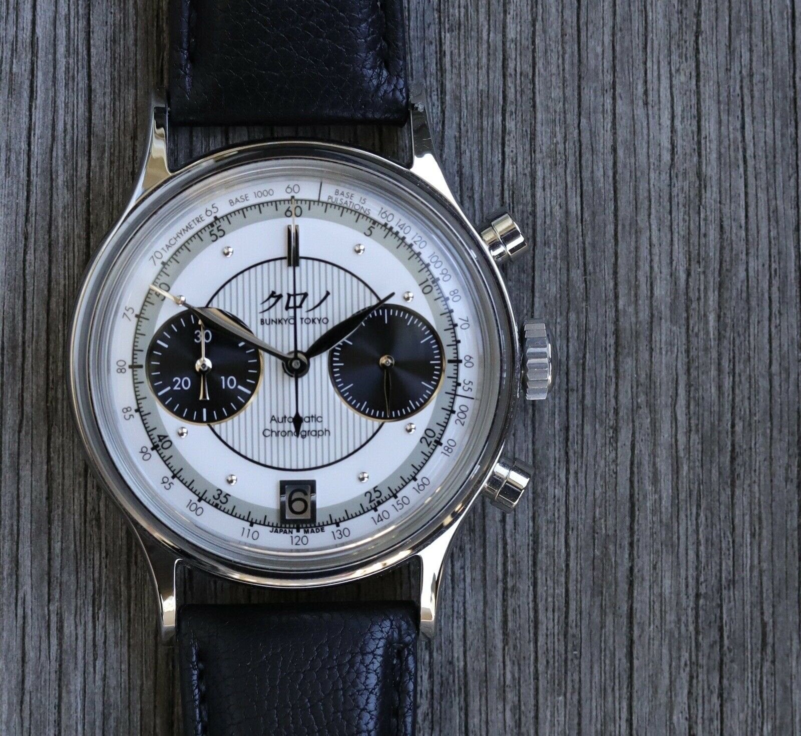 Kurono Tokyo Chronograph 1 White Dial - 2020 – Watch Vault Australia