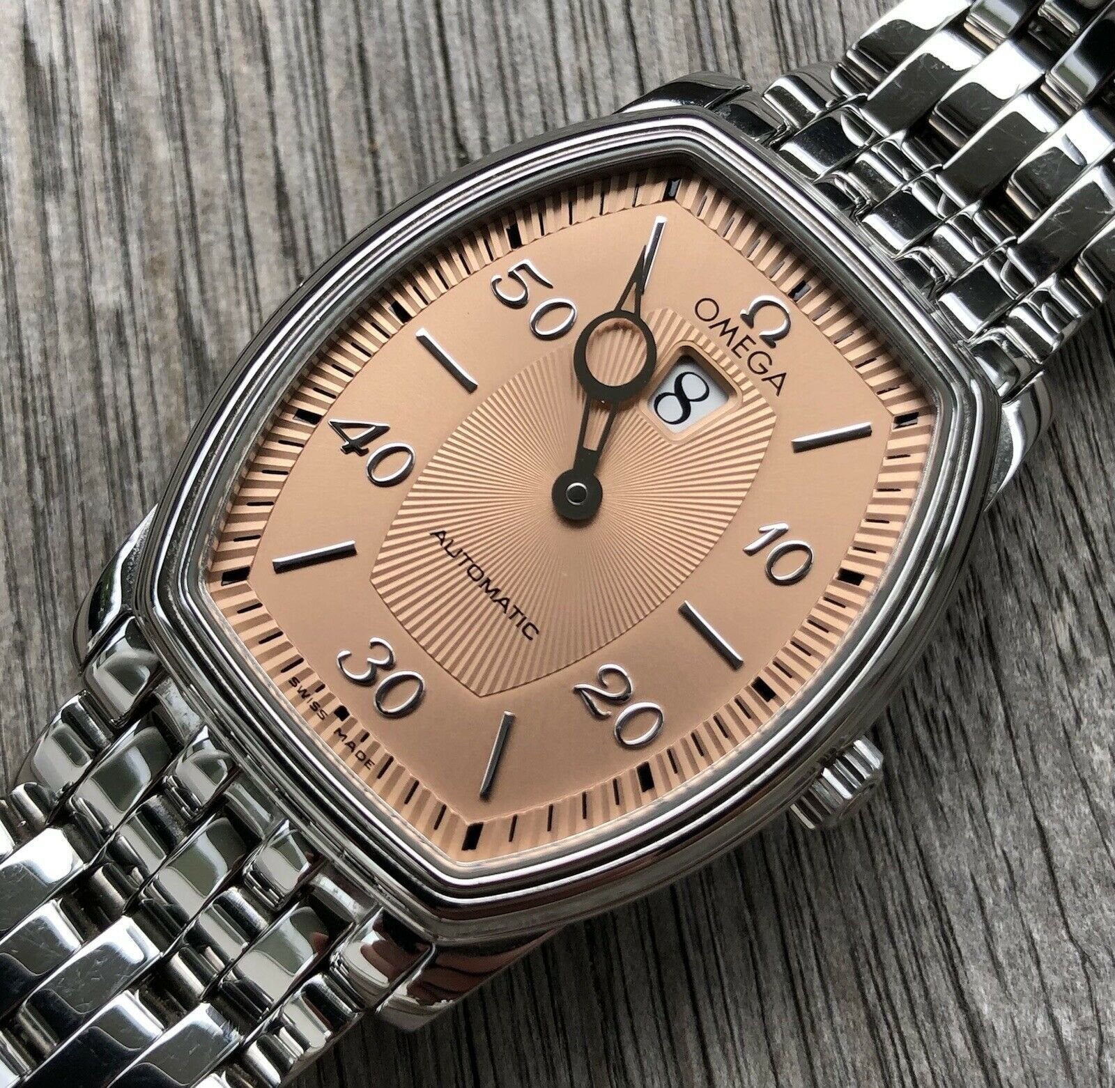 Omega De Ville Prestige Jump Hour Salmon Dial 4553.61.00 – 1998 – Watch ...