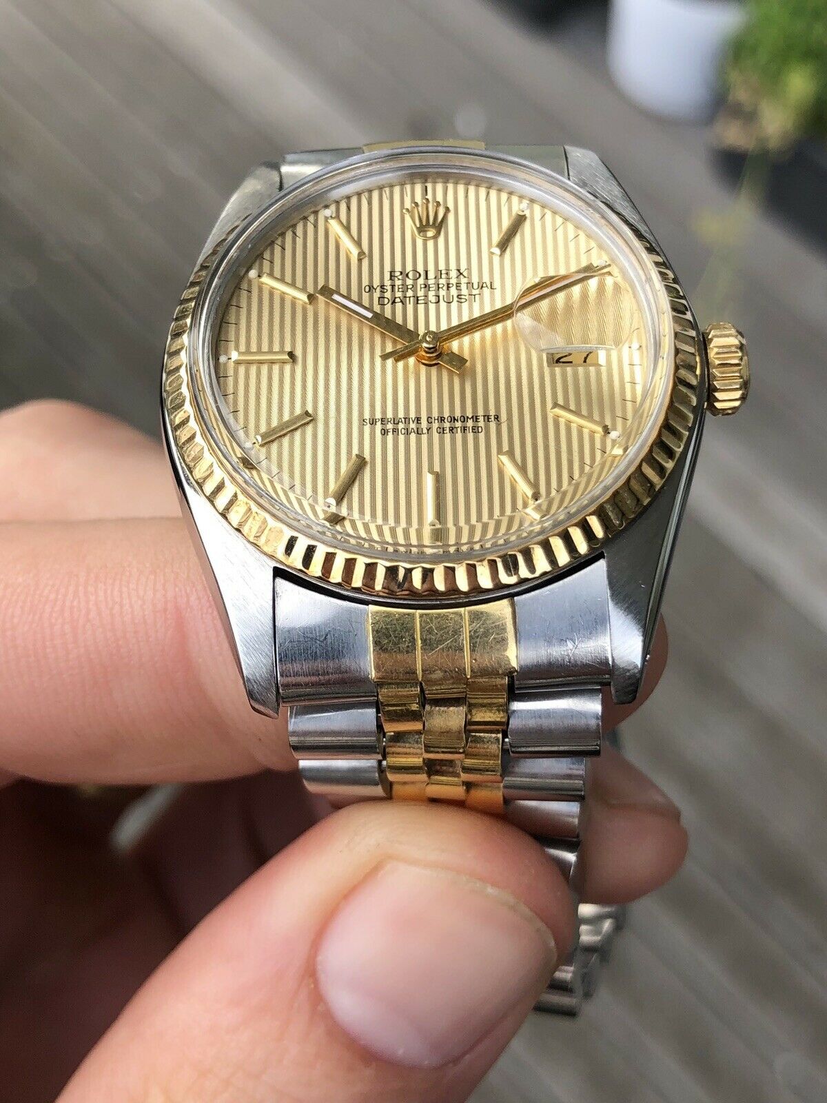 Rolex Datejust 16013 Two Tone Jubilee Tapestry Dial - Serviced - 1979 ...