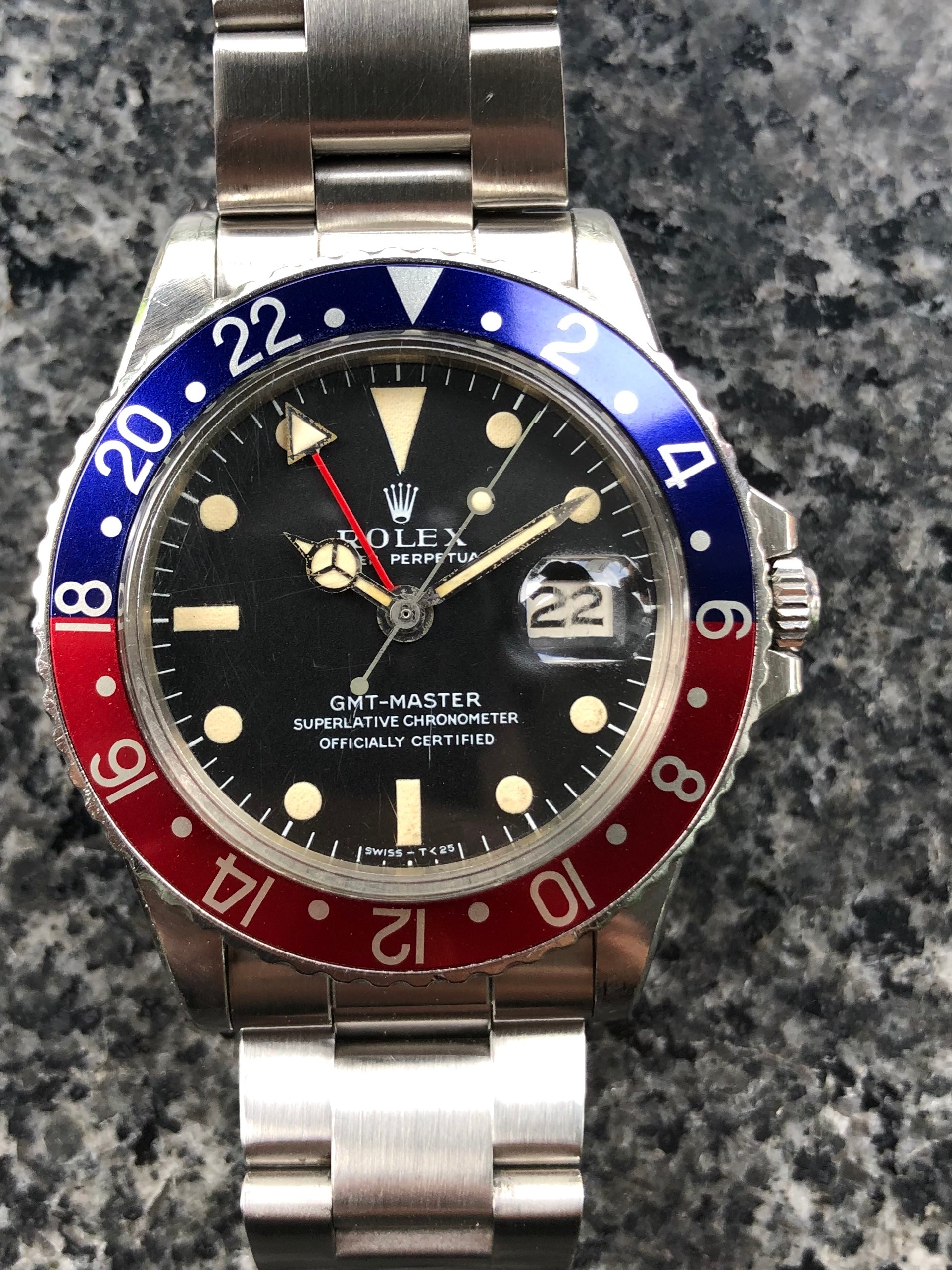 Rolex 1675 GMT MKI ‘Long E’ - 1972 – Watch Vault Australia