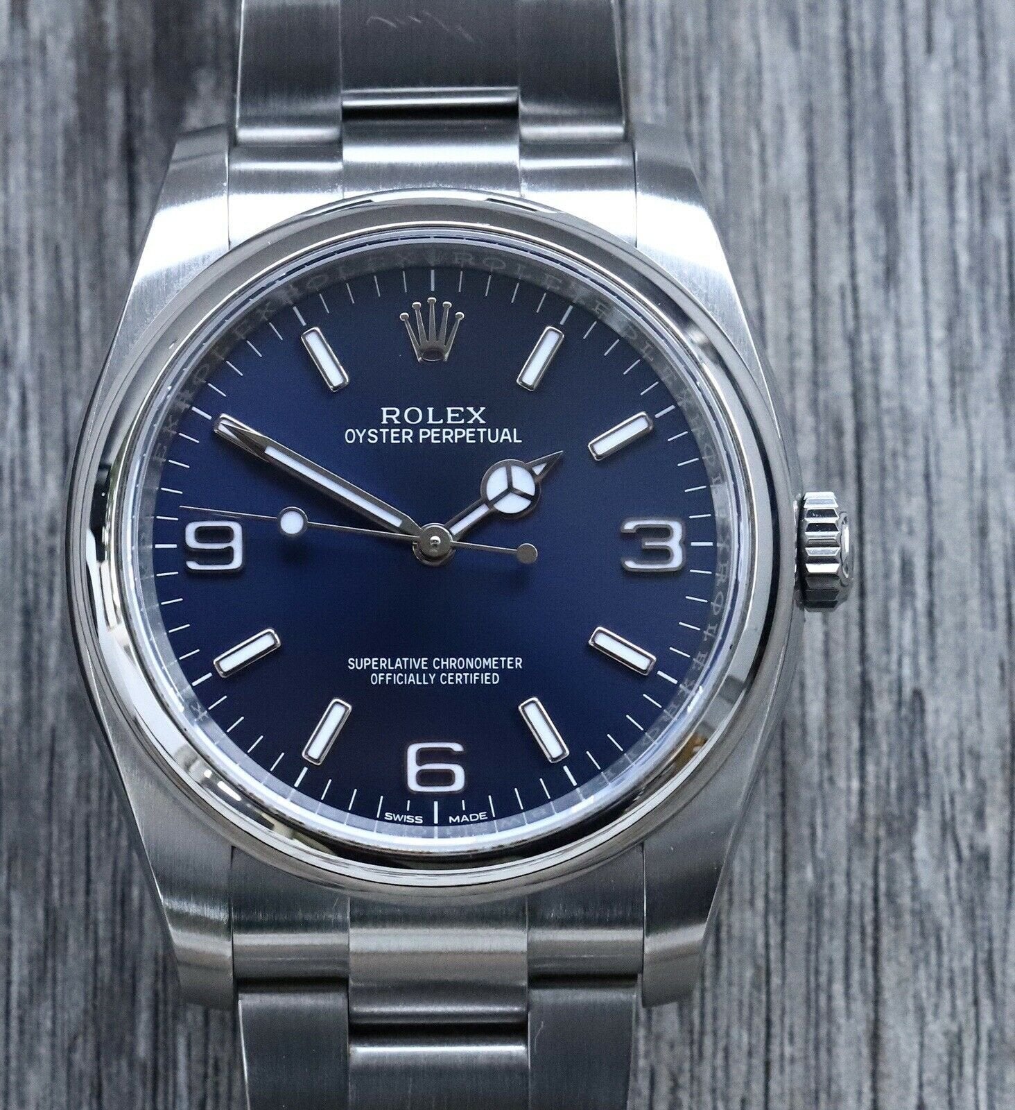 Rolex Oyster Perpetual 36 OP36 Blue Dial 116000 - 2020 – Watch Vault ...