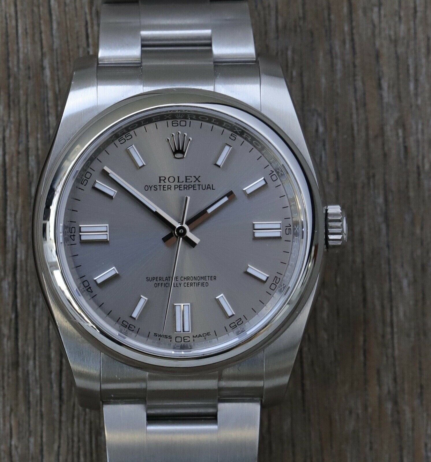 Rolex Oyster Perpetual 36 OP36 Silver Dial 116000 - 2019 – Watch Vault ...